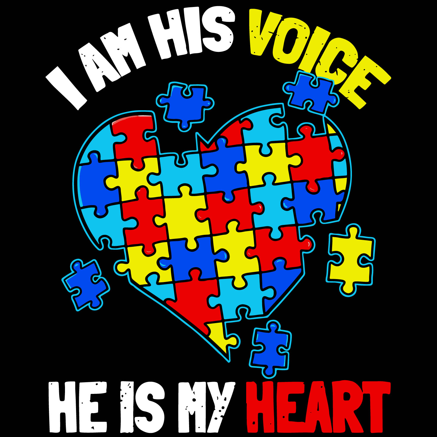 Im His Voice He Is My Heart Svg, Autism Svg, Awareness Svg, | Inspire ...