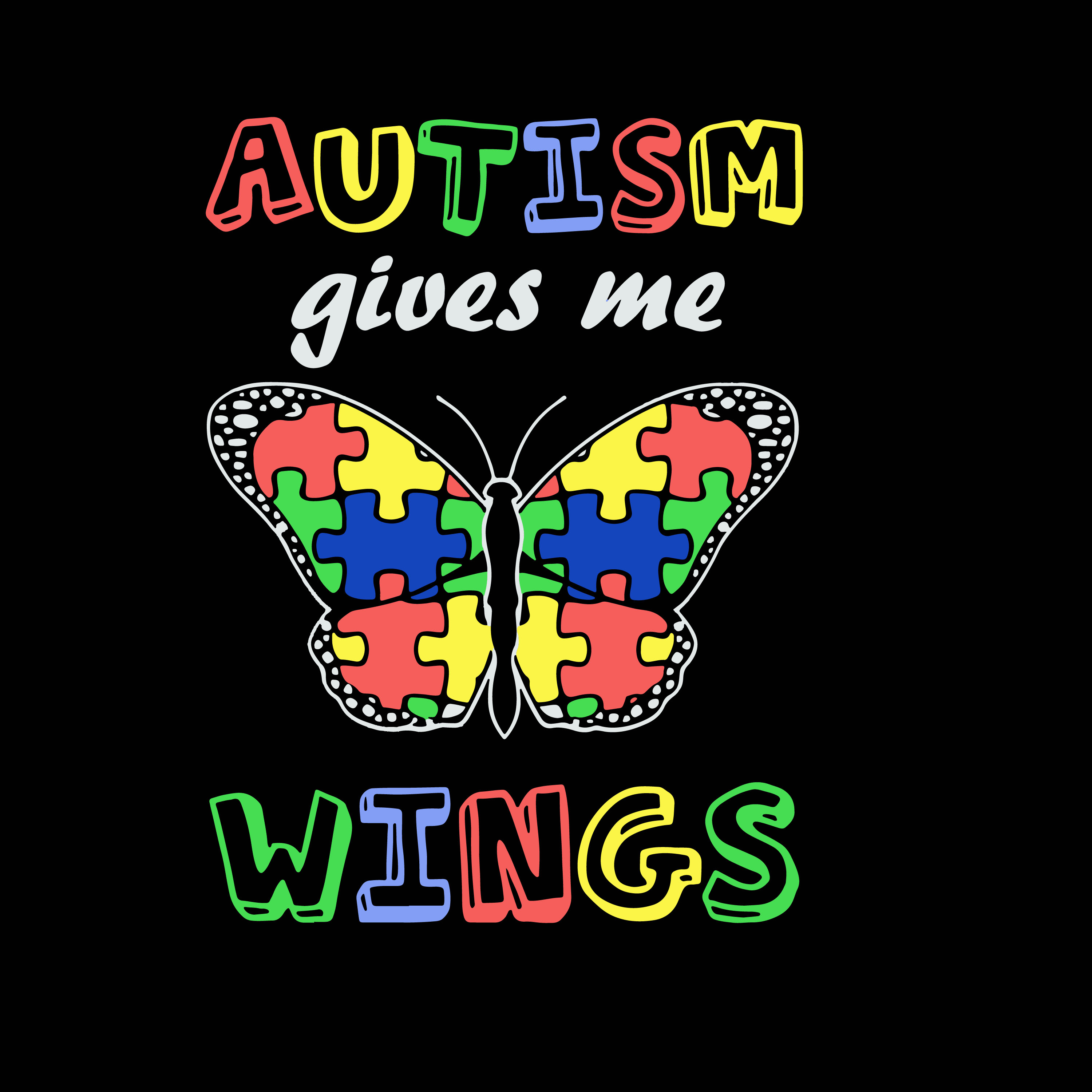 Gives Me Wings Autism Awareness Svg, Autism Svg, Awareness S | Inspire ...