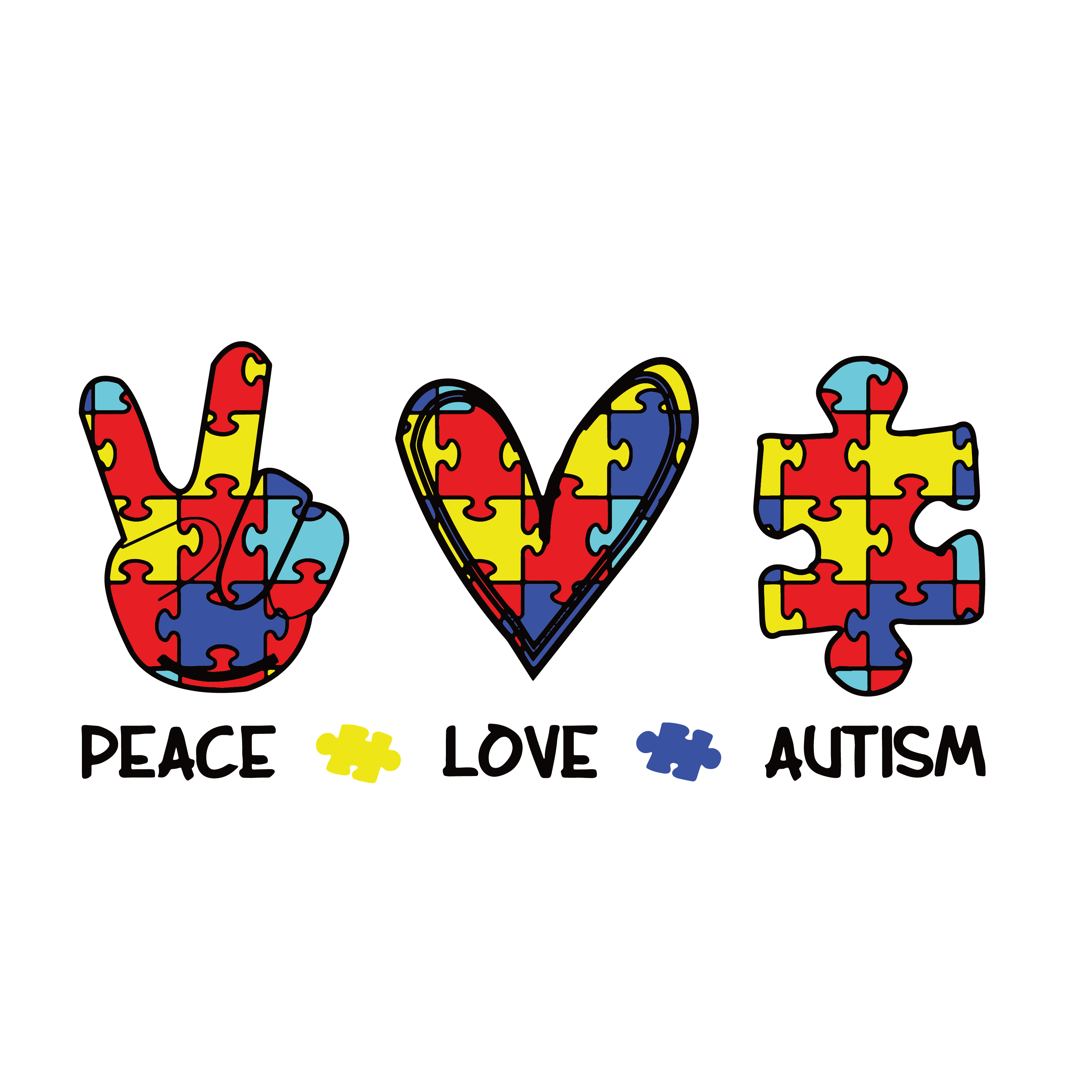 Peace Love Autism Awareness Svg, Autism Svg, Awareness Svg, | Inspire ...