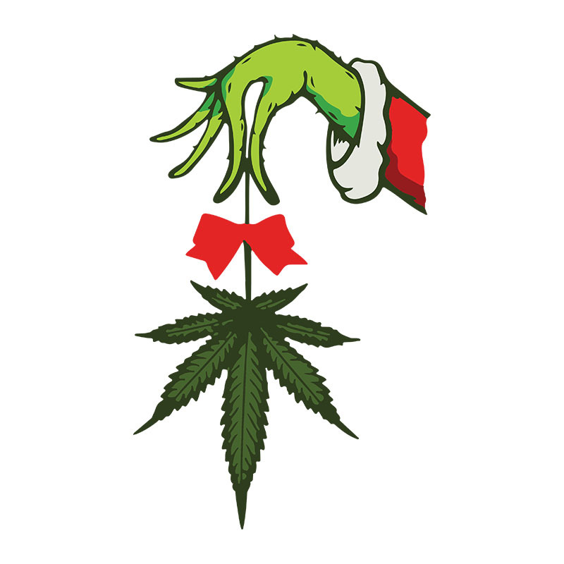 The Grinch hand holding Weed Mistlestoned Christmas Svg, Gri | Inspire ...