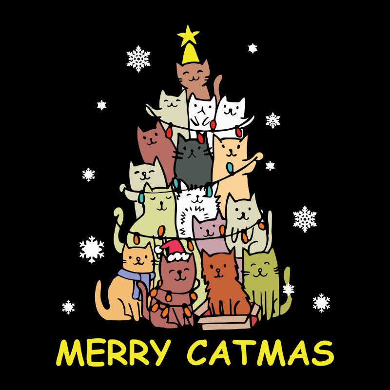 Merry Catmas svg, Merry Catmas vector, catmas tree svg, catm | Inspire ...