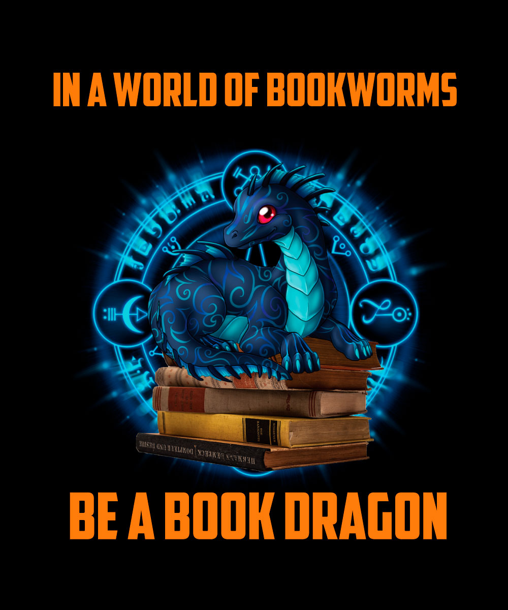 In a word of bookworms be a book dragon Svg, I love reading | Inspire ...