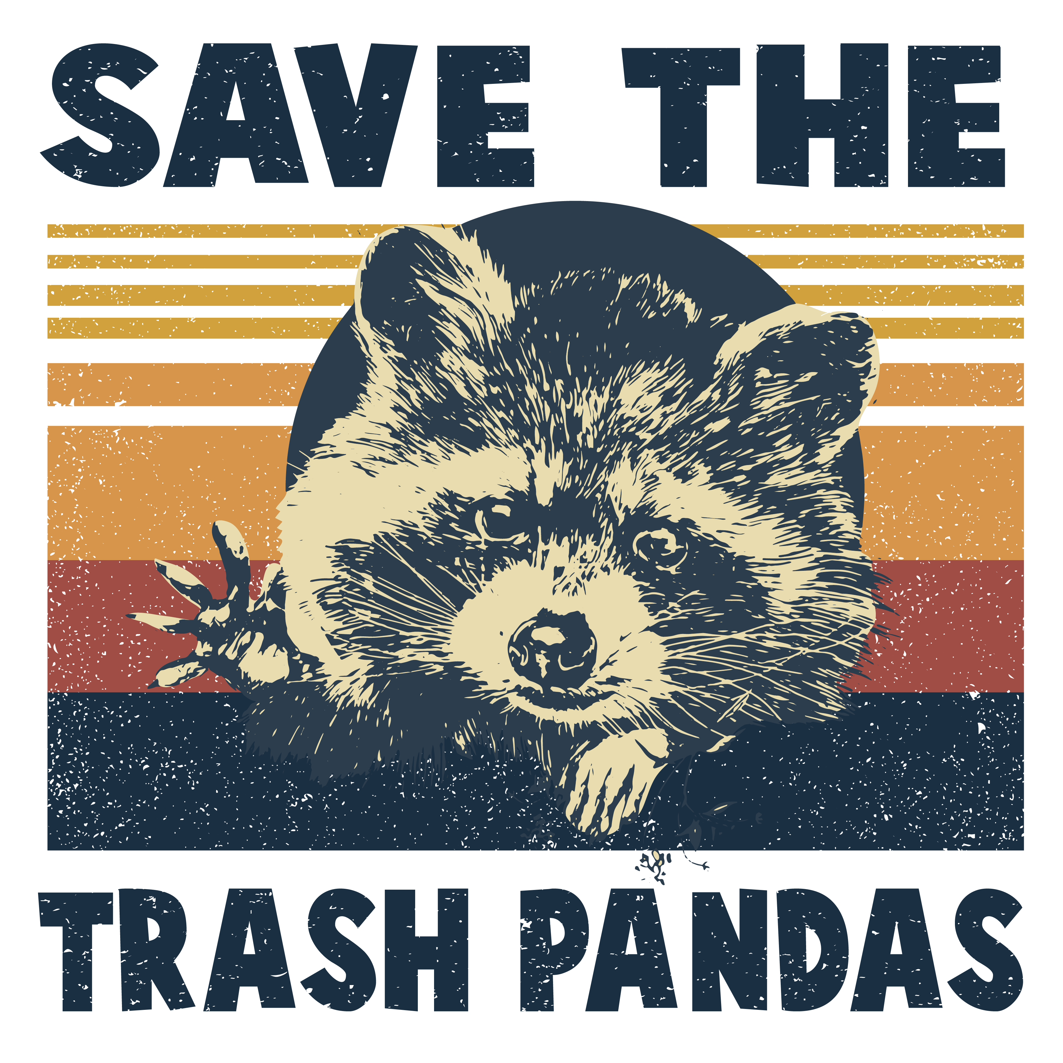 Vintage Save The Trash Pandas Svg, Save The Trash Pandas Svg | Inspire Uplift