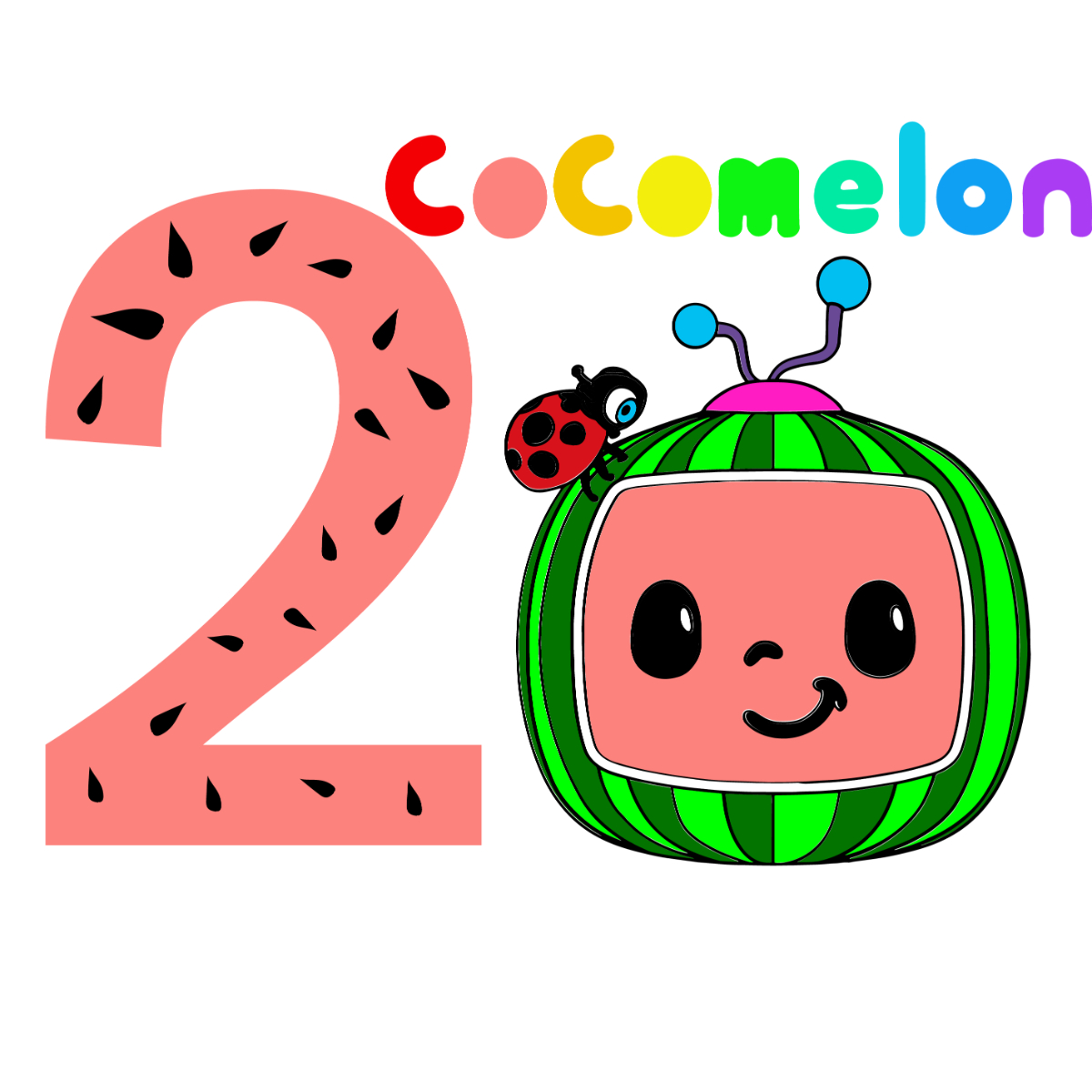 Cocomelon Numbers 2 Svg, Cocomelon Svg, Cocomelon Characters - Inspire ...