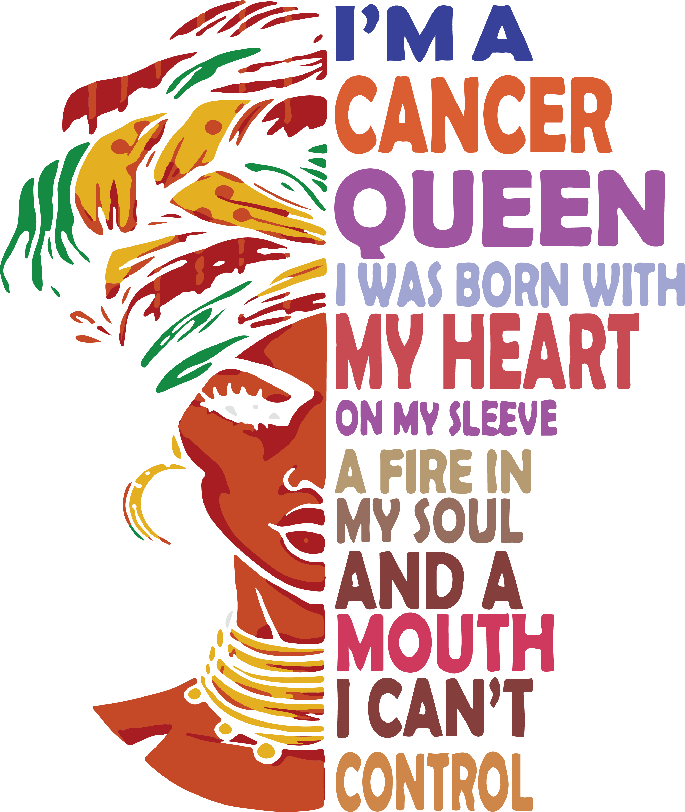 I Am A Cancer Queen I Have 3 Sides Svg, Breast Cancer Svg, C | Inspire ...