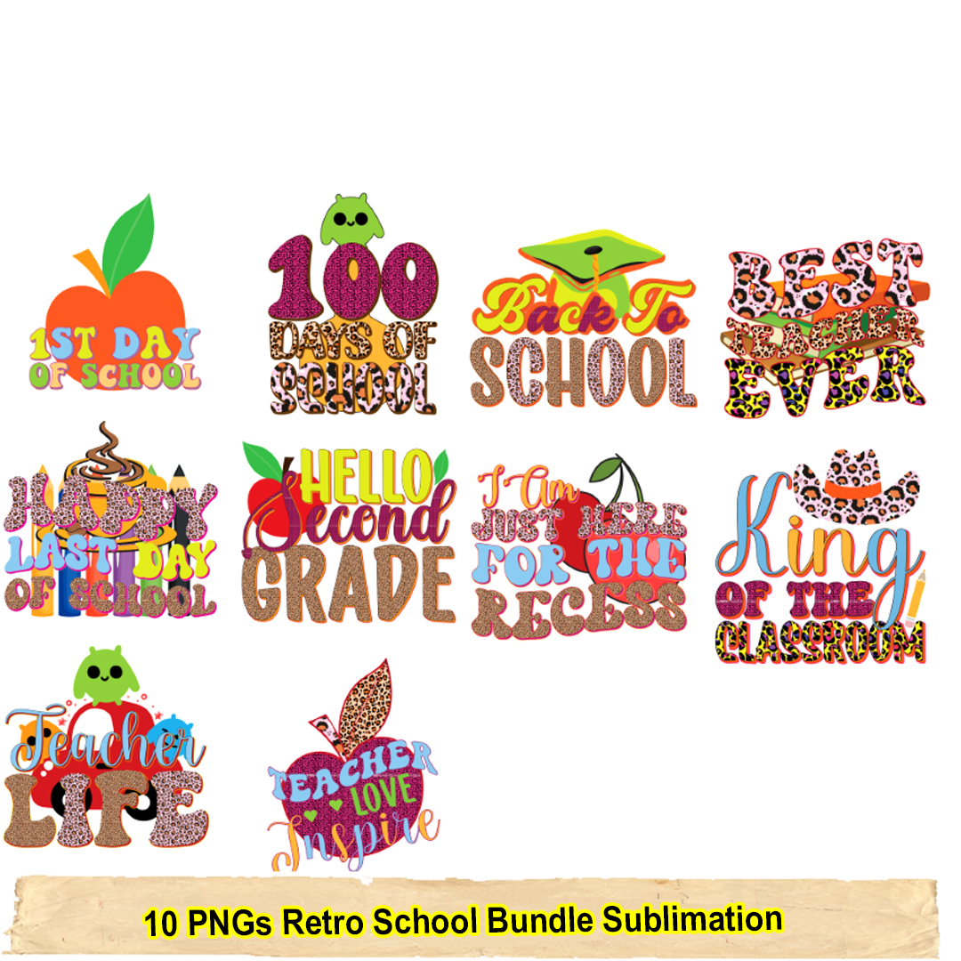 School Png Bundle, First Day Of School Bundle, Back To Schoo - Inspire ...