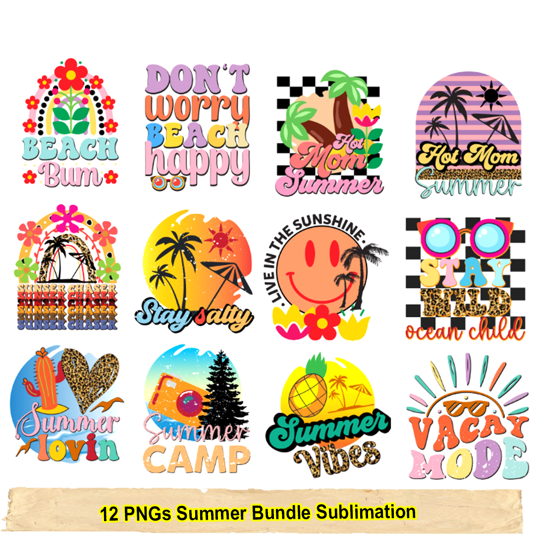 Summer Bundle Png, Hello Summer, Summer Life Png, Beach Life - Inspire ...