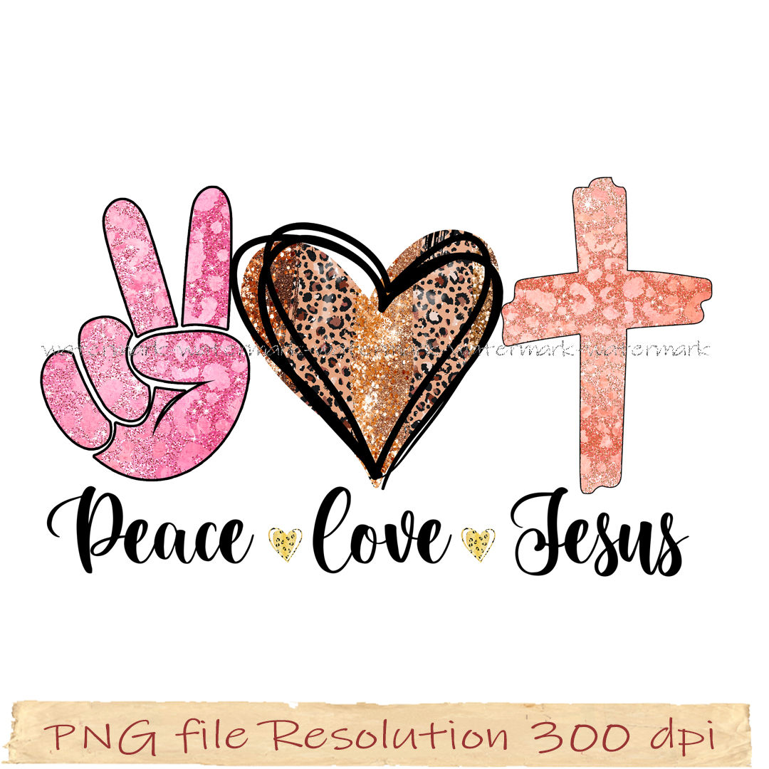 Religious Png Sublimation, Love heart png, Faith png, Peach | Inspire ...