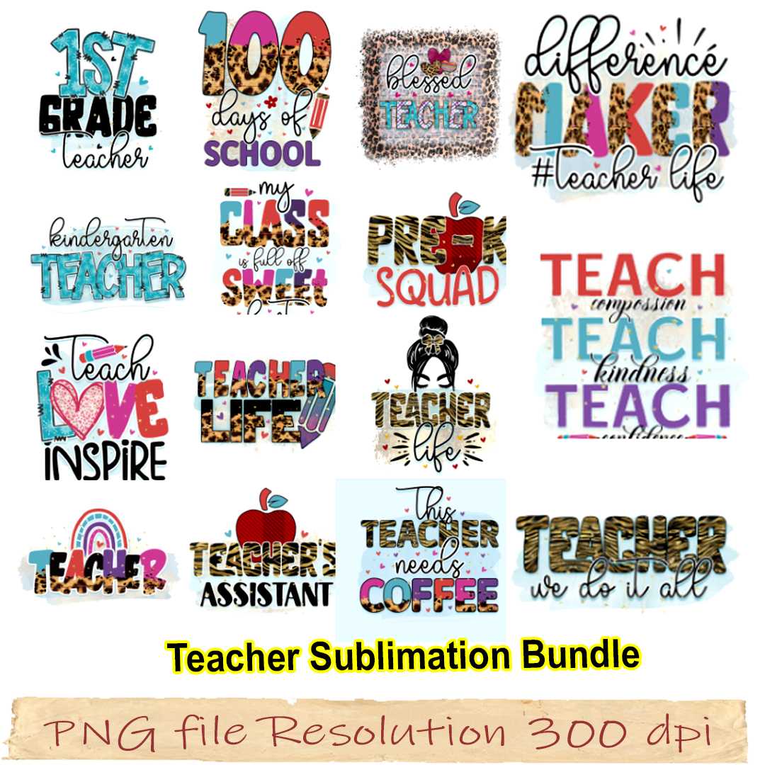 Teacher Sublimation bundle, png Teacher, Teacher png, Teache | Inspire ...