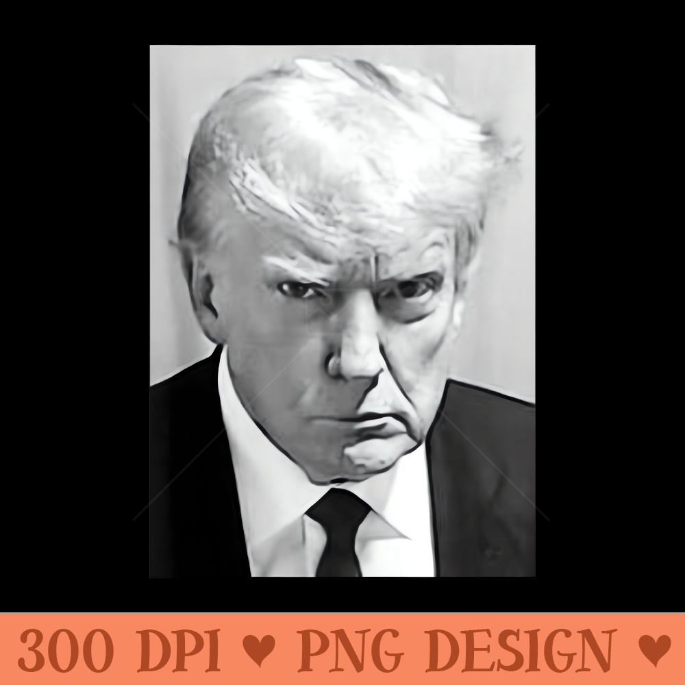 Trump Mug Shot - Donald Trump Mug Shot - Ready To Print PNG | Inspire ...