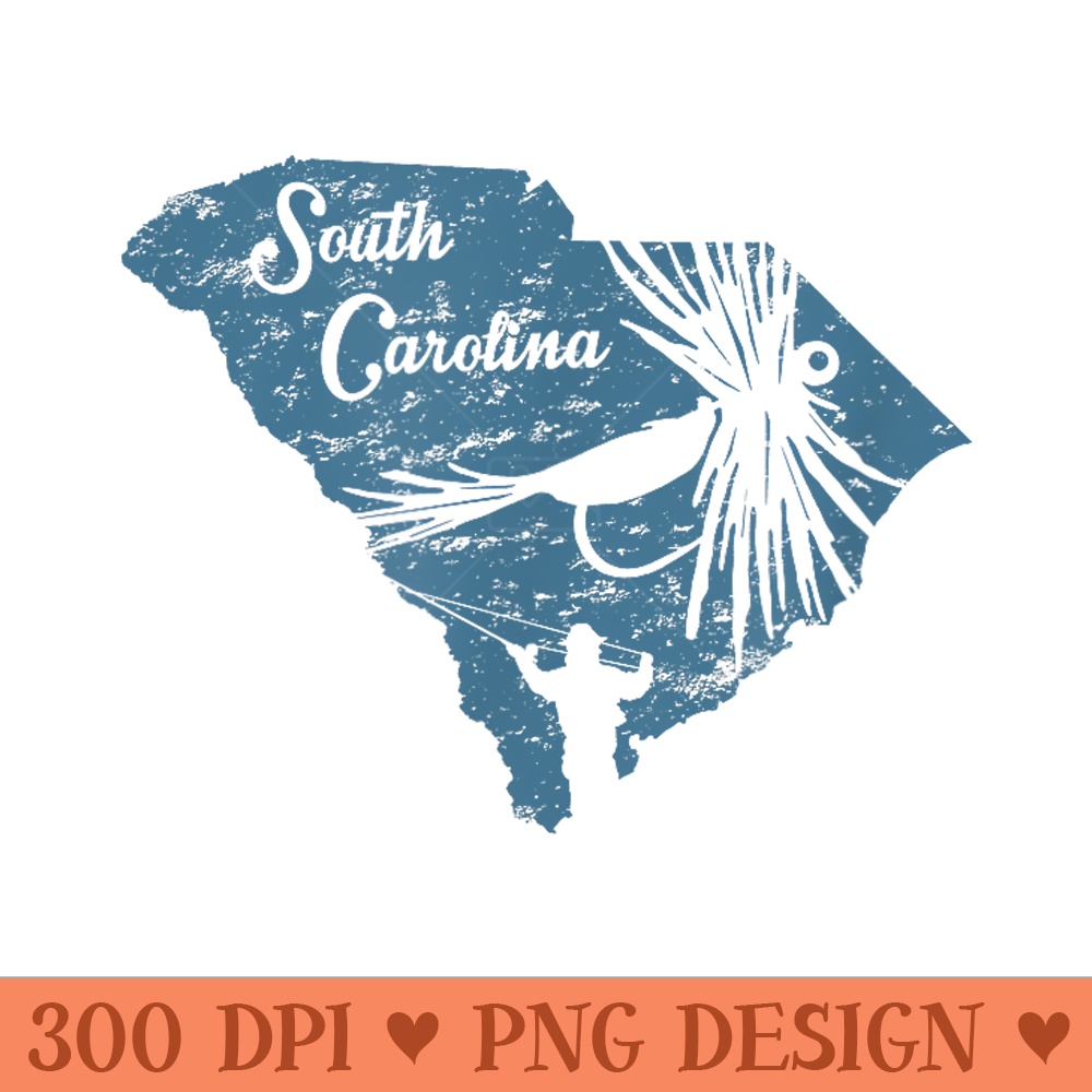 Vintage Fish South Carolina State Map SC Fly Fishing - Trend | Inspire ...
