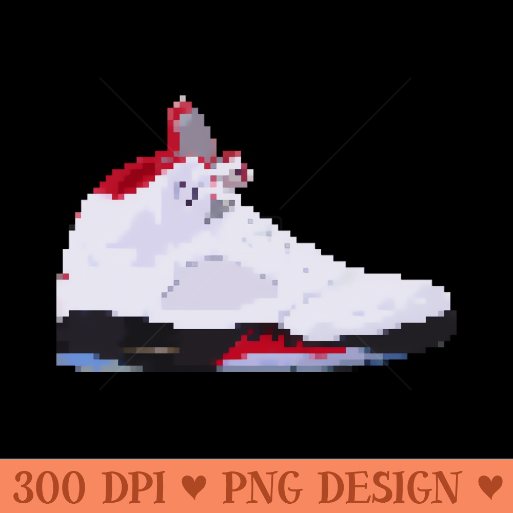 AIR JORDAN V RETRO PIXELATED ART SHOE COLLECTION - Printable | Inspire ...