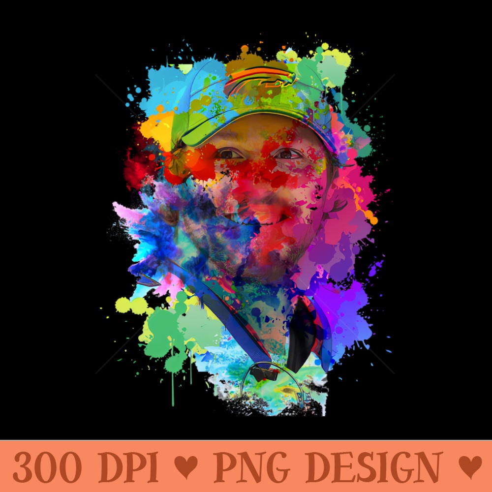 Buffalo Bills Josh Allen Paint Spalsh Color - PNG Download - | Inspire ...