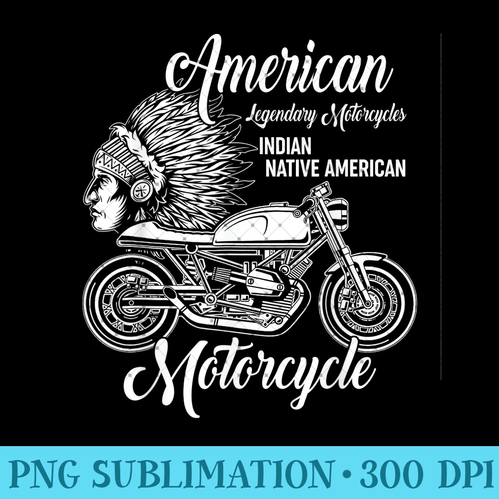Vintage Motorcycle Indian Native American Bikers - PNG Graph | Inspire ...