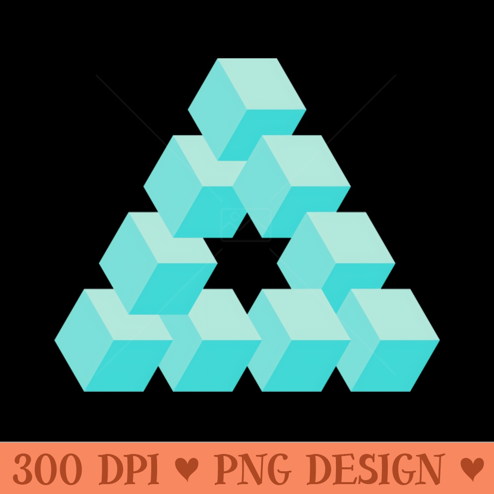 Optical illusion triangle 2 ice cubes - PNG design downloads | Inspire ...