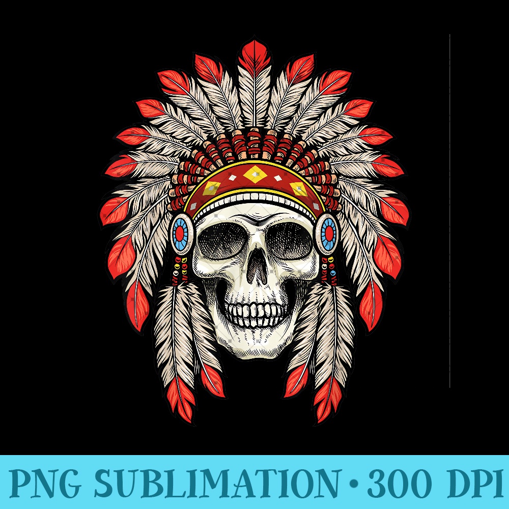 Native American Indian Skull Headdress Indigenous Chief - PN - Inspire ...