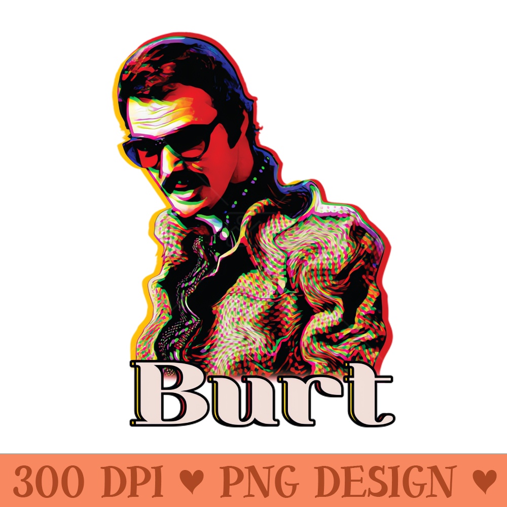 Burt Reynolds Retro Fan Art - PNG Graphics | Inspire Uplift