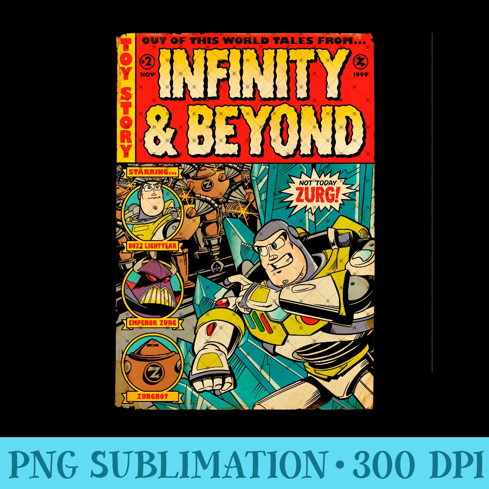 Disney Pixar Toy Story Buzz Lightyear Retro Comic Book - PNG | Inspire ...