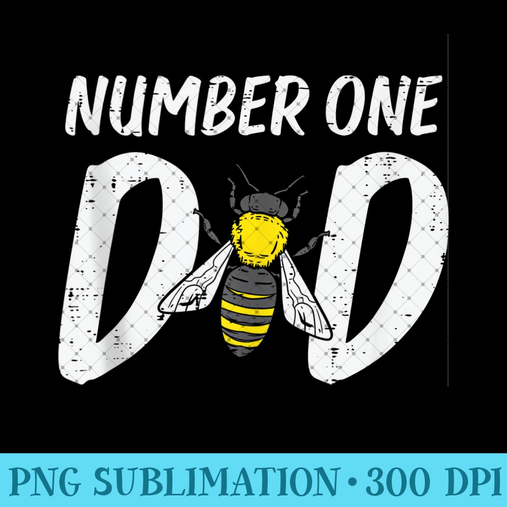 Mens Number One Dad Bee Cool Beekeeping Beekeeper Daddy Papa | Inspire ...