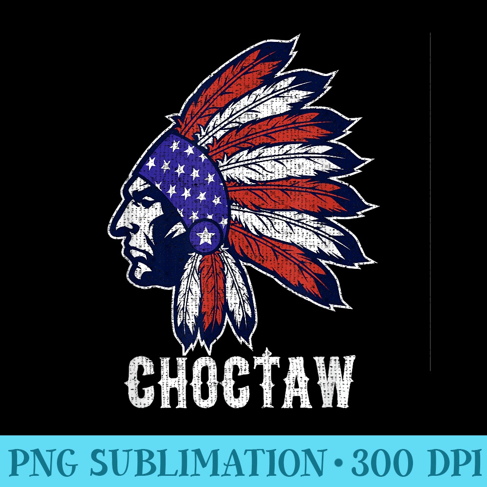 Choctaw Native American Flag Pride Headdress - Sublimation P | Inspire ...