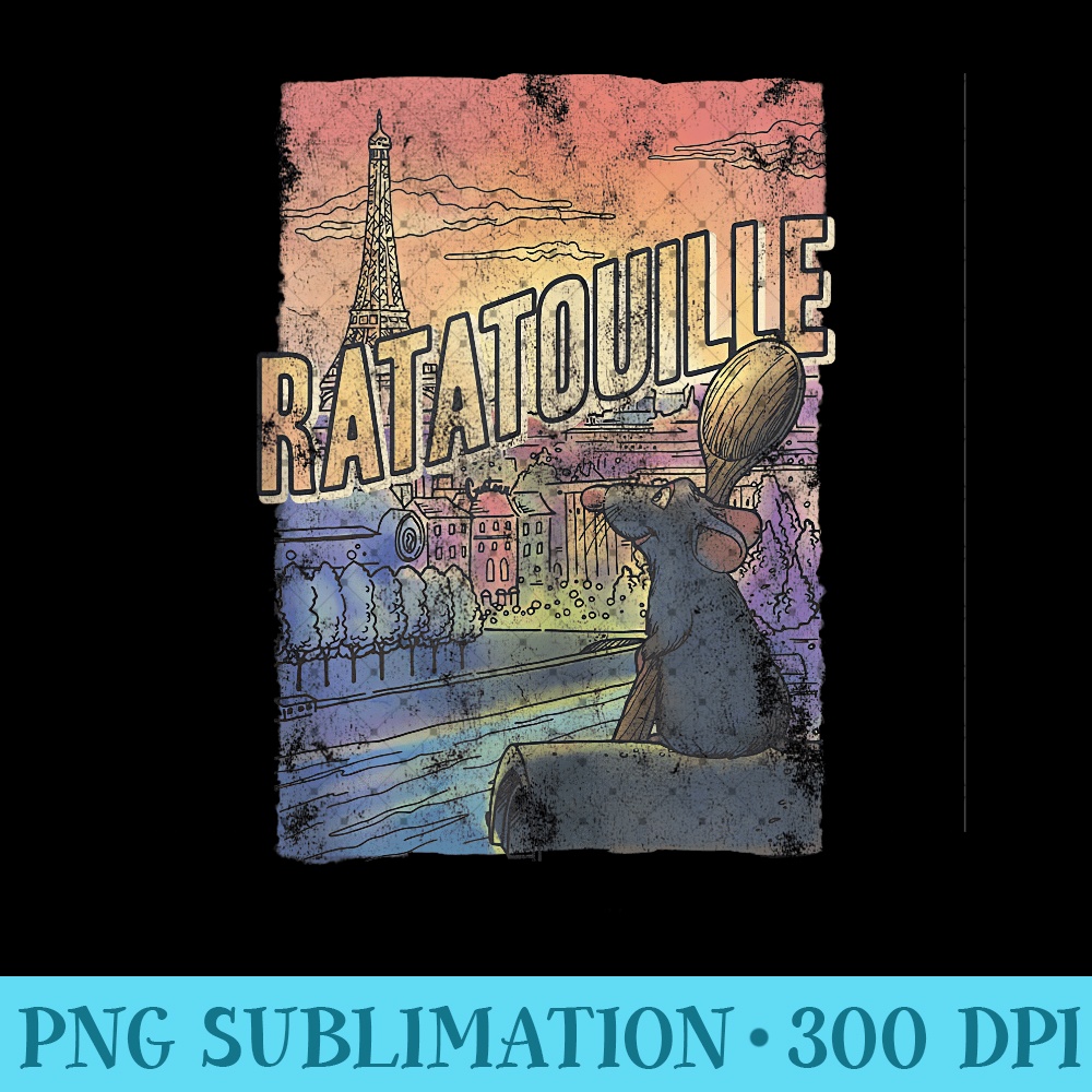 Disney Pixar Ratatouille Remy City View Poster - PNG Downloa | Inspire ...