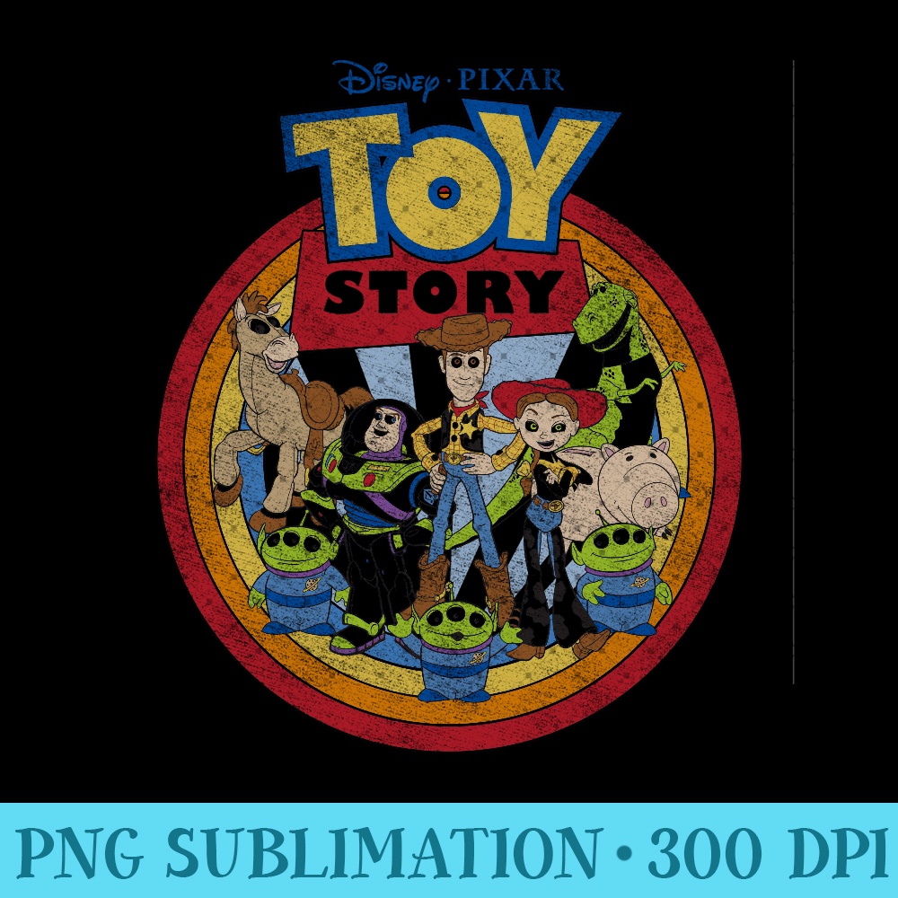 Disney Pixar Toy Story Vintage Circle Portrait Logo - Printa | Inspire ...