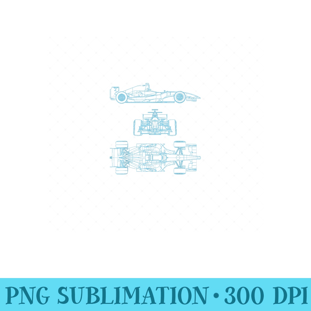 Formula Racing Car Blueprint Mechanical Engineer Racer Fan - | Inspire ...