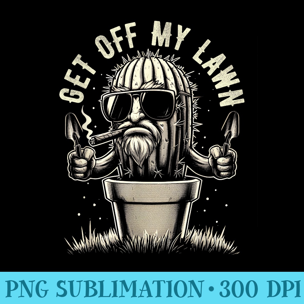 Get Off My Lawn Funny Grumpy Cranky Old Man Grandpa Dad Joke | Inspire ...