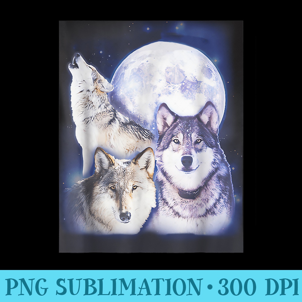 Wolf Moon Design For - PNG Templates | Inspire Uplift