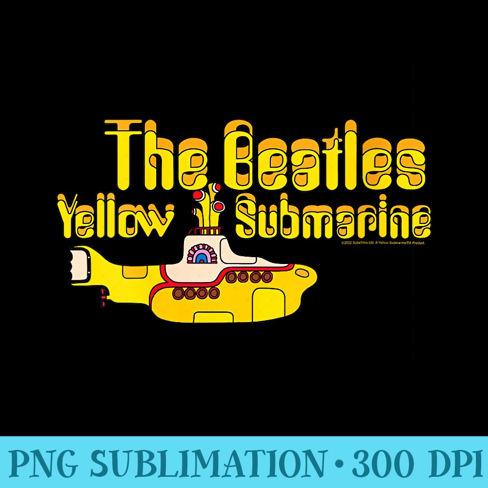 The Beatles - Yellow Submarine Logo - Sublimation PNG Design | Inspire ...