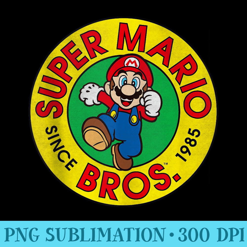 Super Mario Bros Since 1985 Badge - High resolution PNG down | Inspire ...