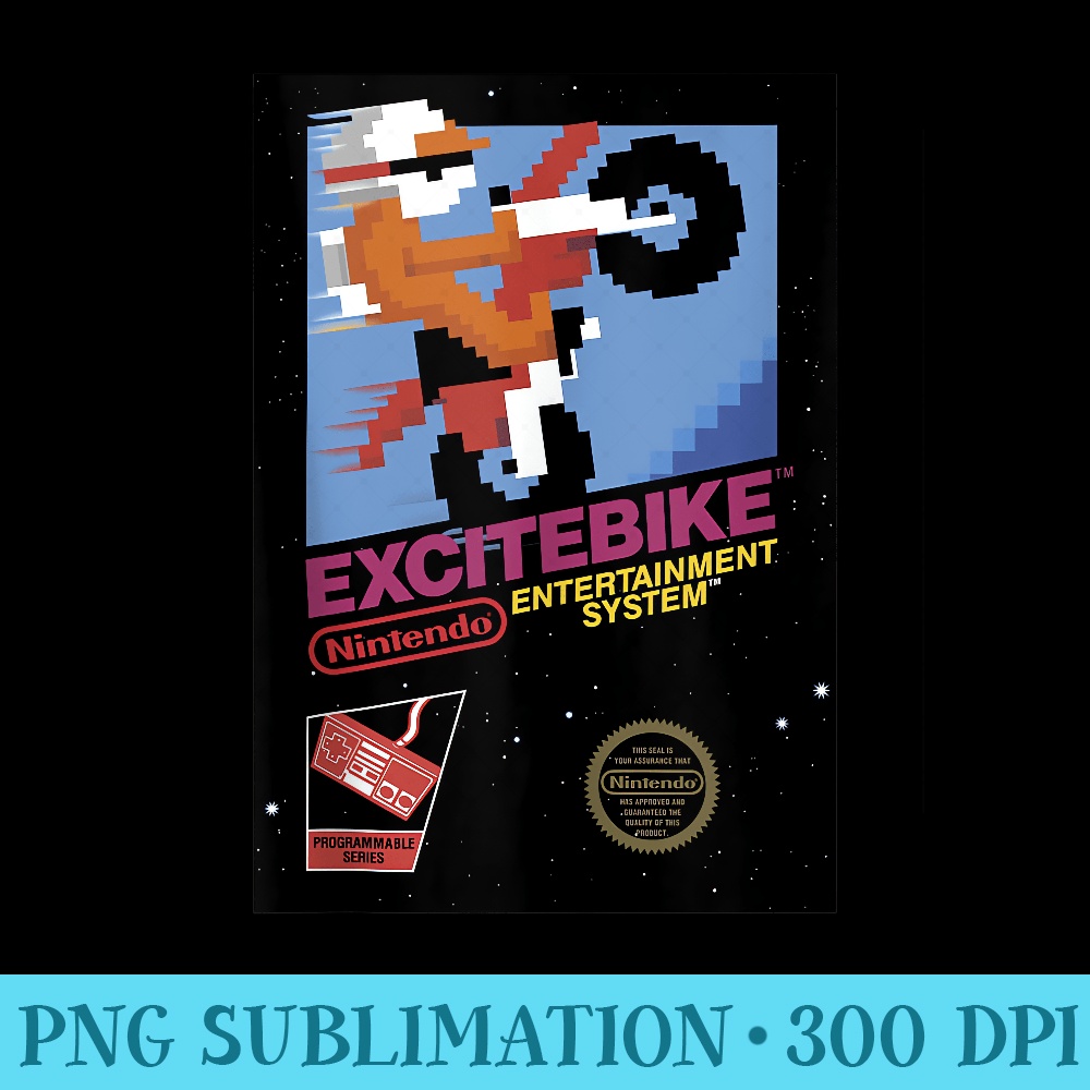 Nintendo NES Excitebike Game Retro - Trendy PNG Designs | Inspire Uplift