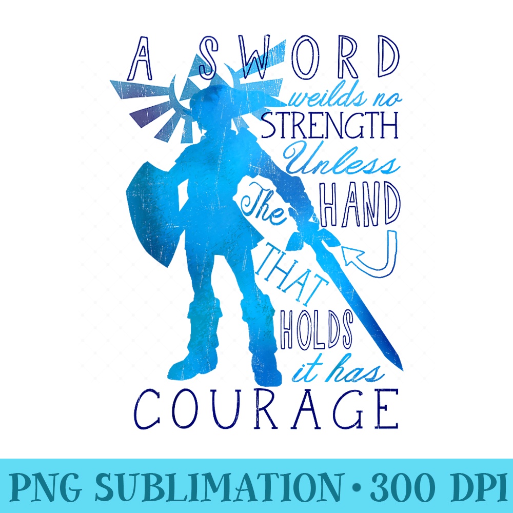 Nintendo Zelda Link Master Sword Silhouette Quote - PNG Down | Inspire ...