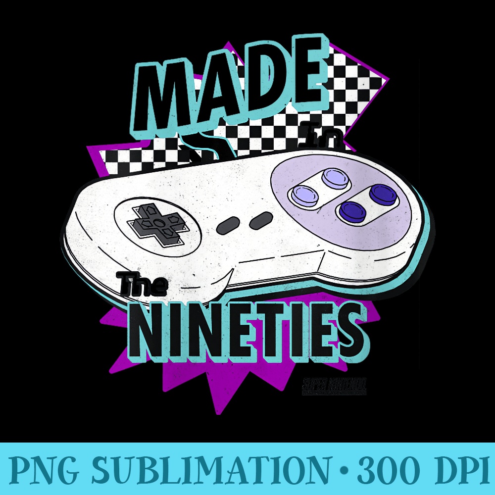 Nintendo SNES Made In The Nineties Retro - PNG Download Vect | Inspire ...