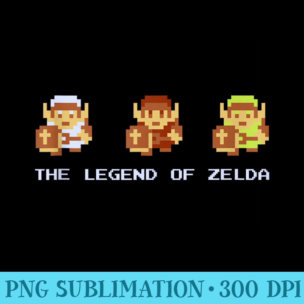 Nintendo Zelda Link 8-Bit Pixel Armor Graphic - Digital PNG | Inspire ...