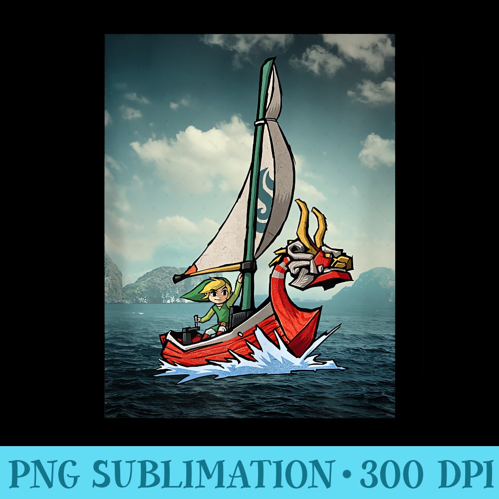 Nintendo Zelda Wind Waker Link Photo-Real Ship Sail - Sublim | Inspire ...