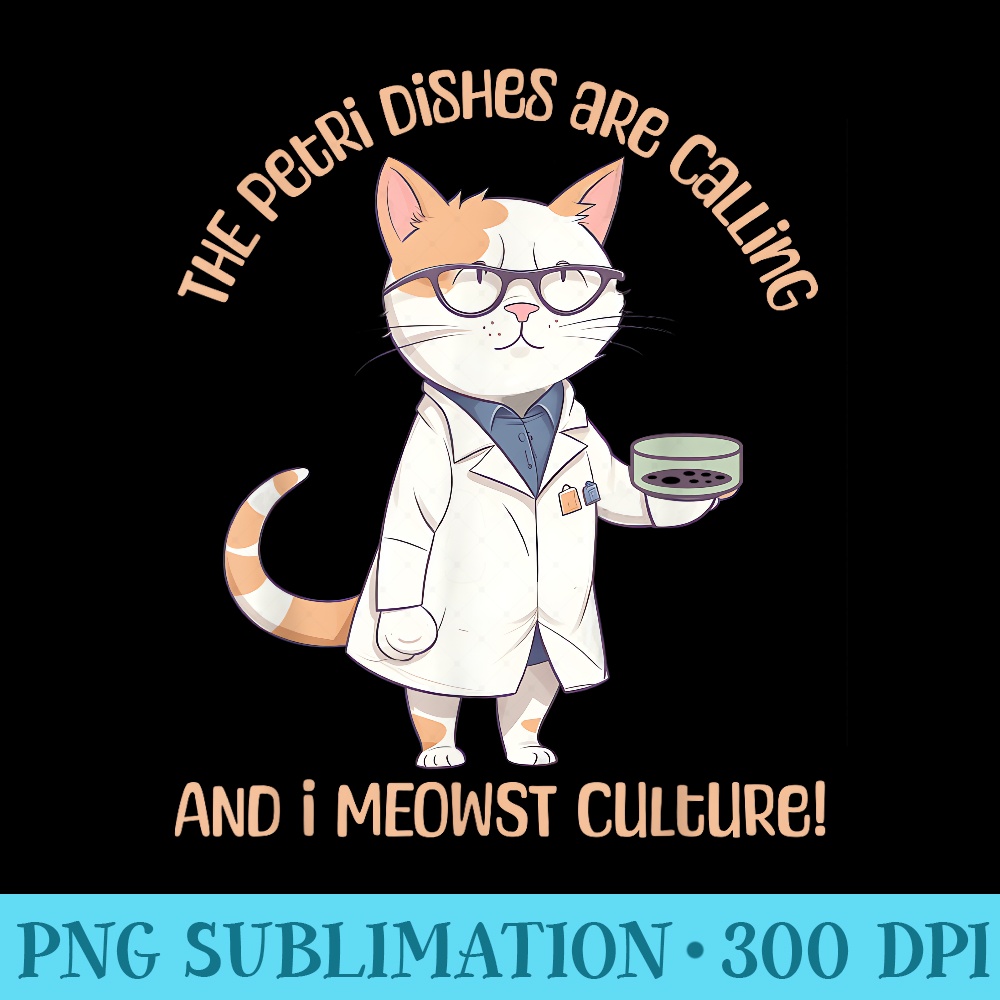 Funny Microbiology Cat Lab Science Microbiologist Laboratory | Inspire ...