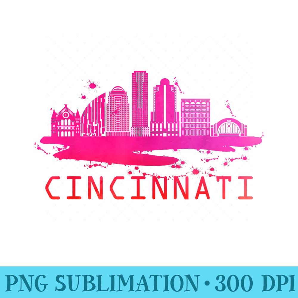 Modern Cincinnati Cityscape Souvenir Cincinnati Skyline - PN | Inspire ...