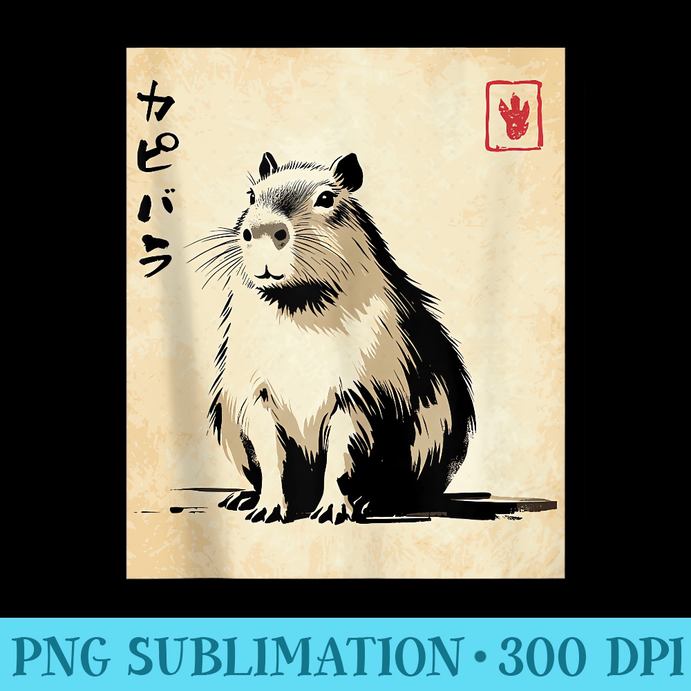 Kawaii Capybara Anime Japanese Streetwear Funny Capybara - P | Inspire ...