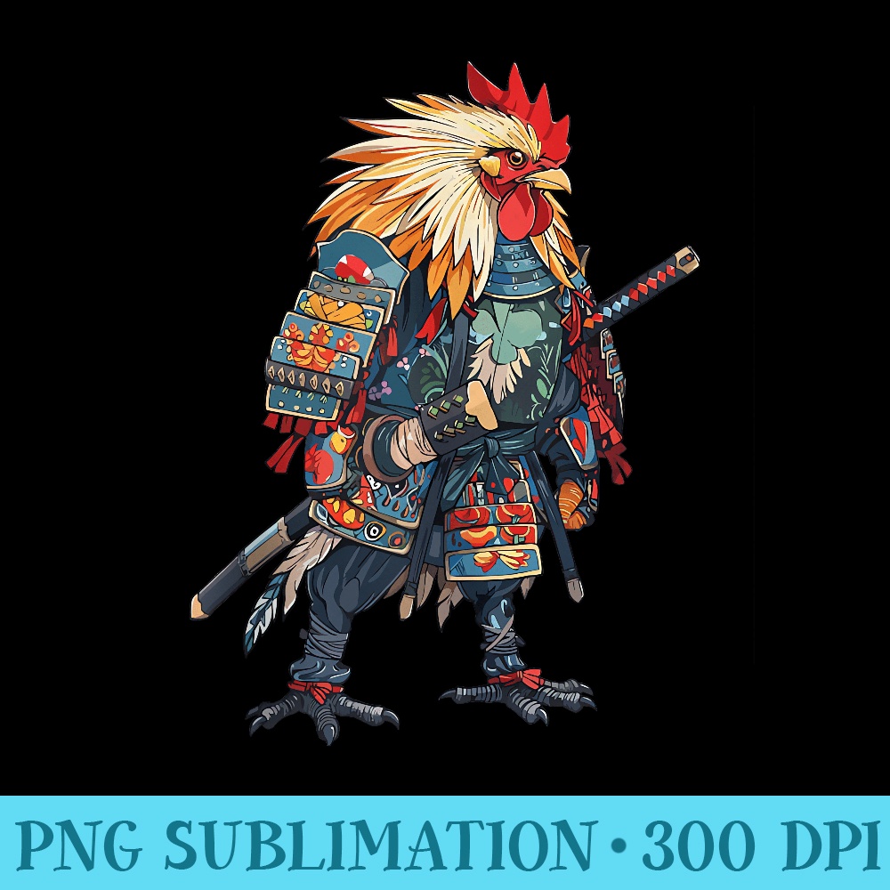The Samurai Chicken - PNG File Download | Inspire Uplift