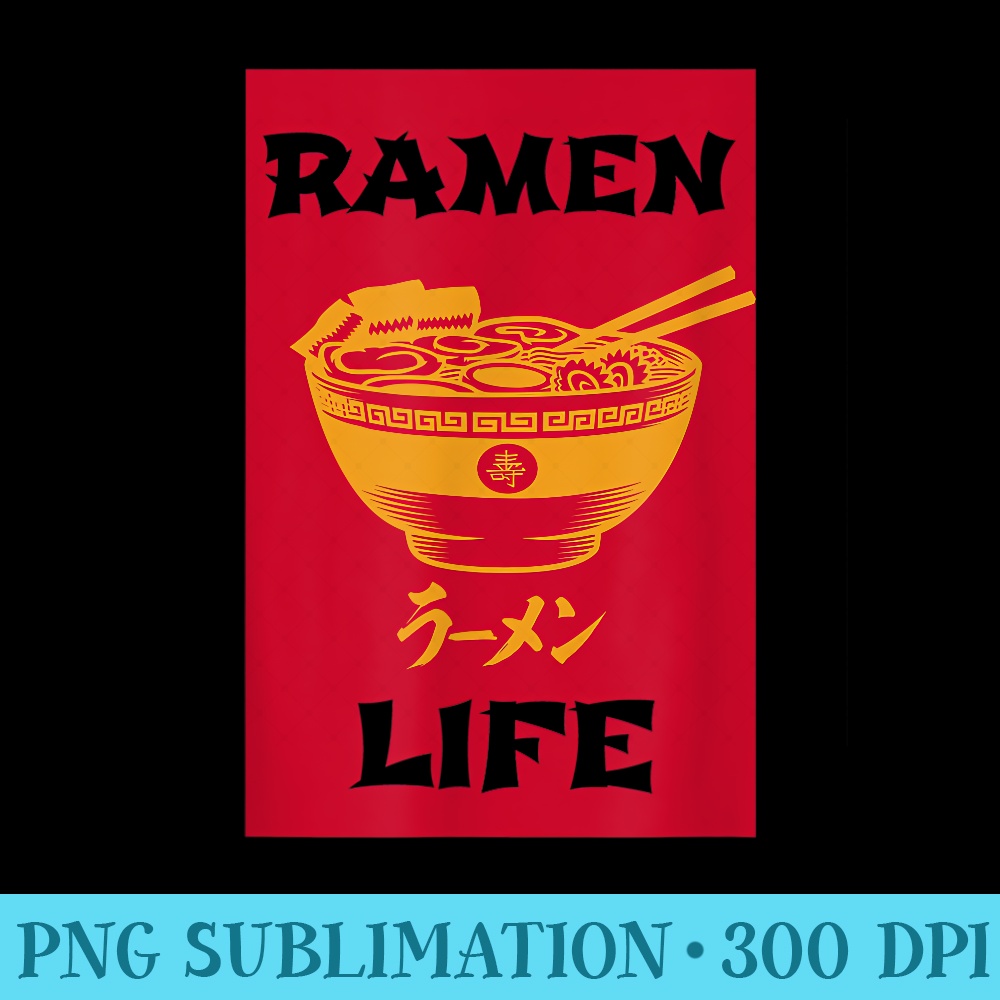 Ramen Life Japanese Noodles Katakana Vintage Retro - Shirt C | Inspire ...