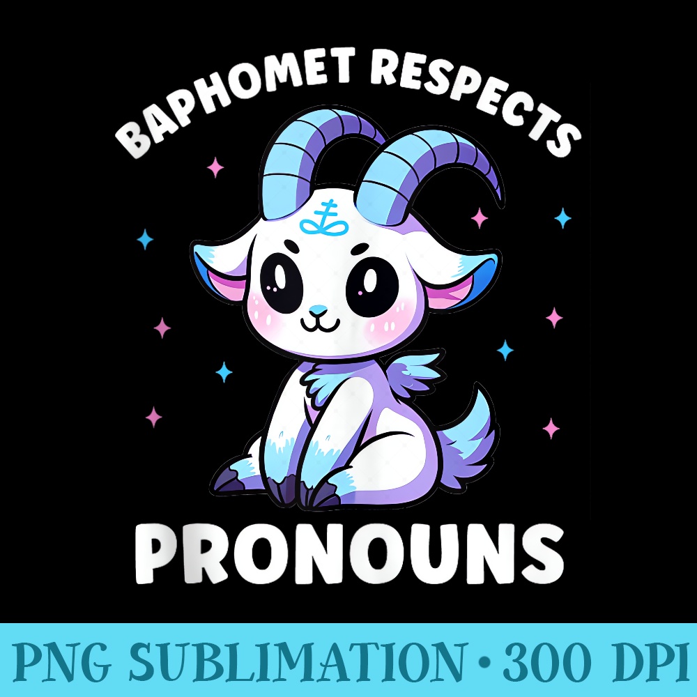 Transgender Baphomet Respects Pronouns Trans Pride Kawaii - | Inspire ...