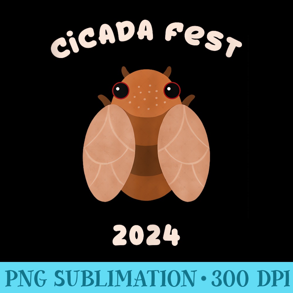 Cicada Fest 2024 Cute Kawaii Cicada Cartoon Bug - Unique PNG | Inspire ...