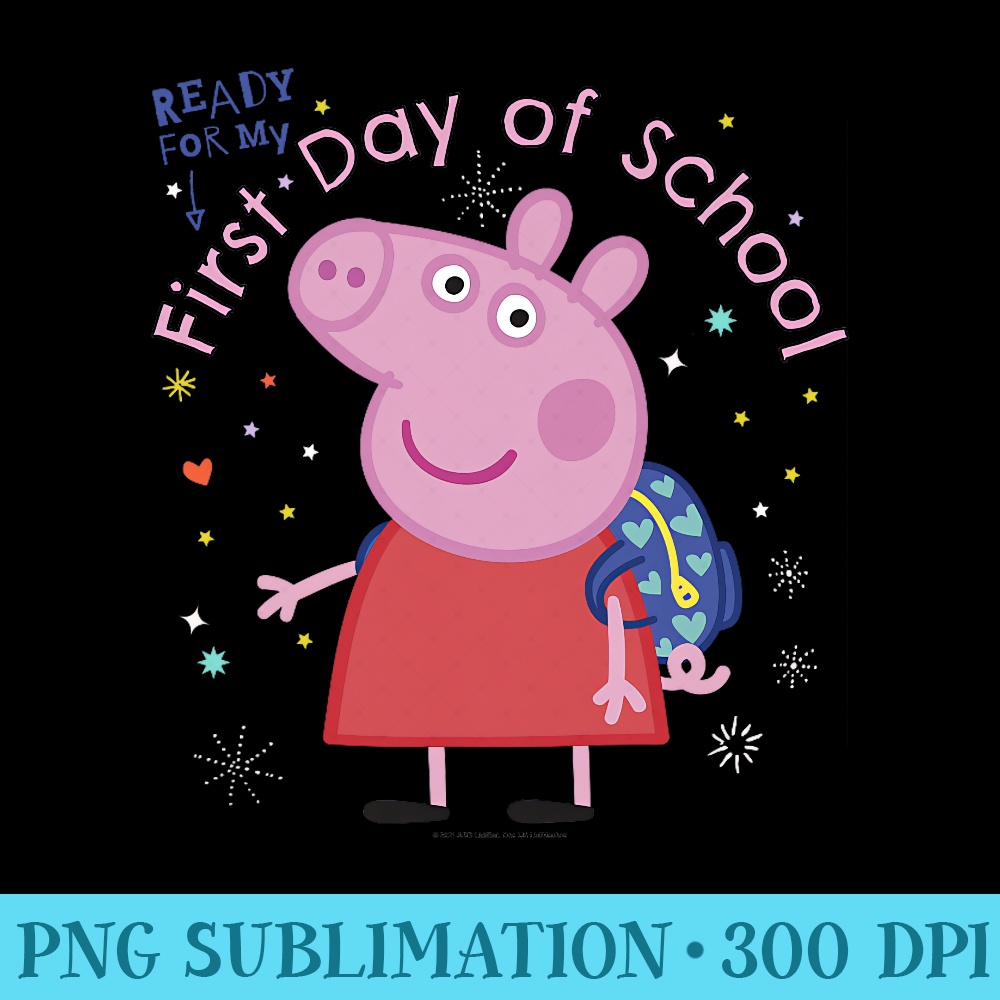 Peppa Pig First Day of School Premium - Transparent PNG Down | Inspire ...
