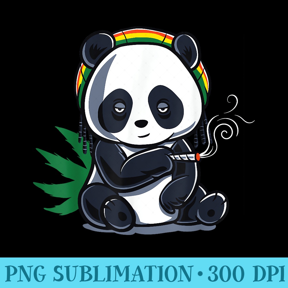 Weed Smoking Panda T Marijuana Cannabis Stoner - Transparent | Inspire ...
