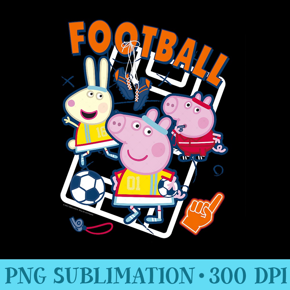 Peppa Pig Football Group Shot Premium - Shirt Illustration P | Inspire ...