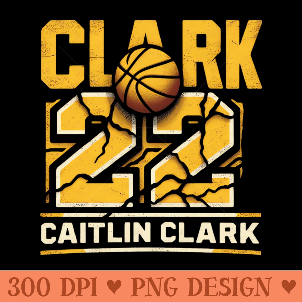 Clark 22 Caitlin Clark Cracked Texture - High Resolution PNG | Inspire ...