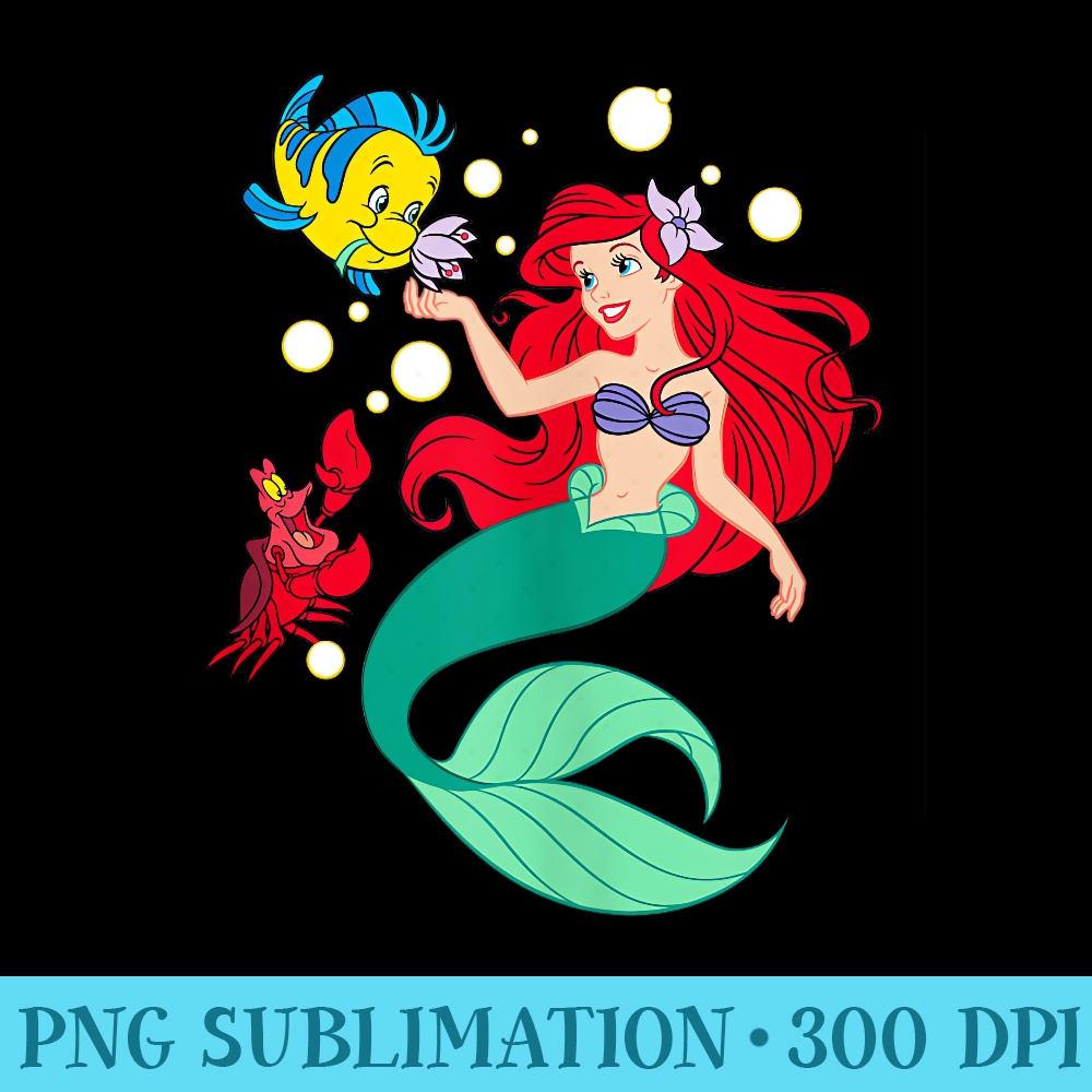Disney The Little Mermaid Ariel Flounder Sebastian Bubbles - | Inspire ...