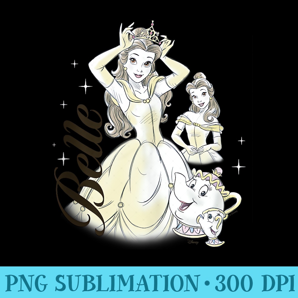 Disney Princess Belle Collage - PNG Download Vector | Inspire Uplift
