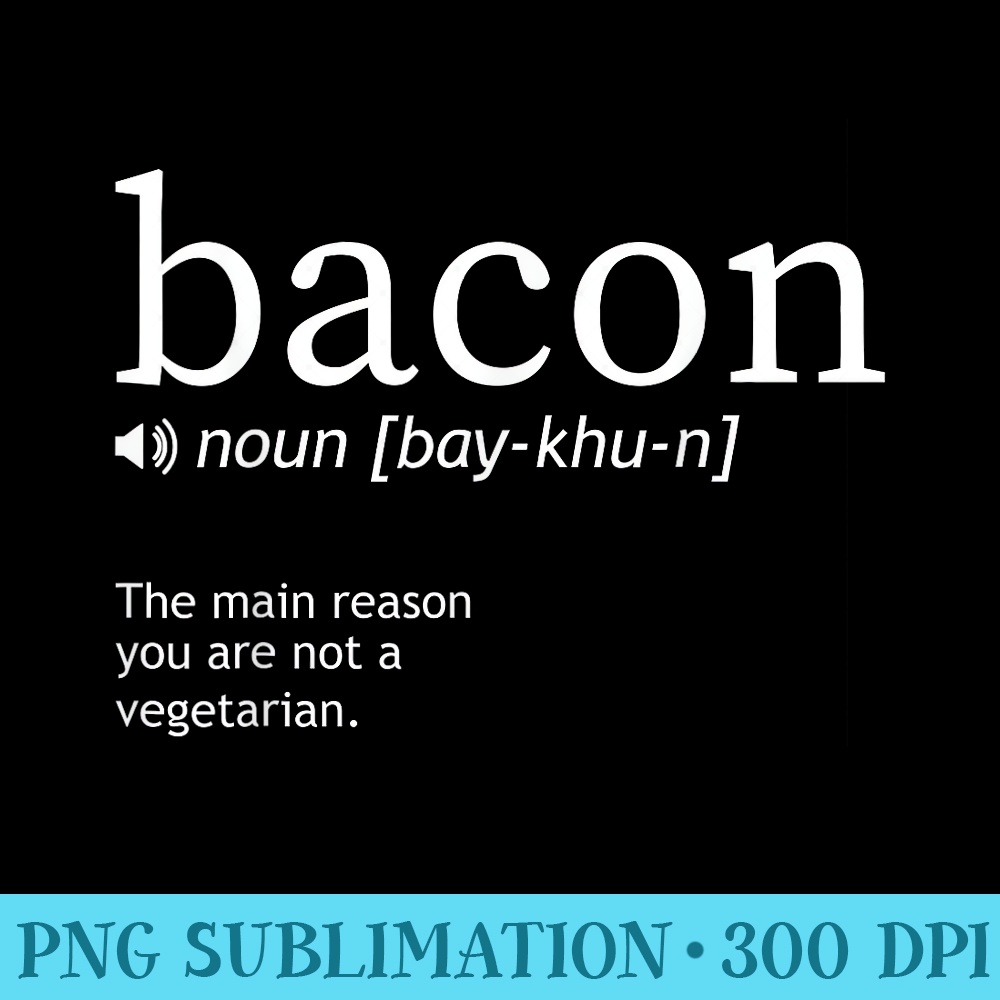 Bacon Definition Noun Funny Pig Meat Pork Bacon Lover - Mug | Inspire ...